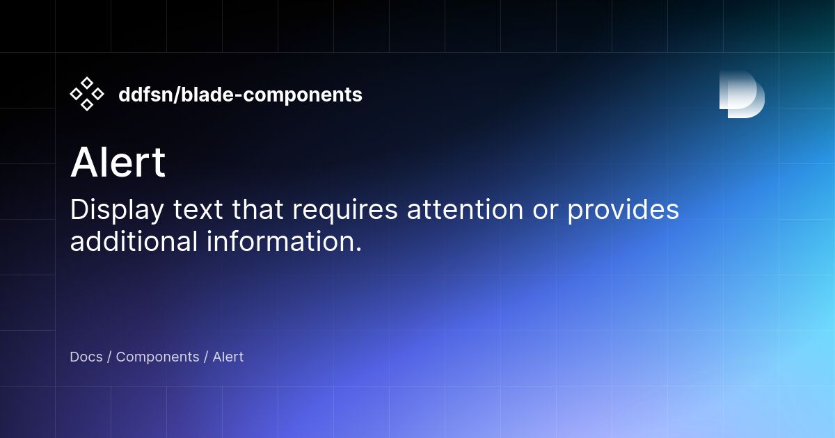 Alert - Blade Components